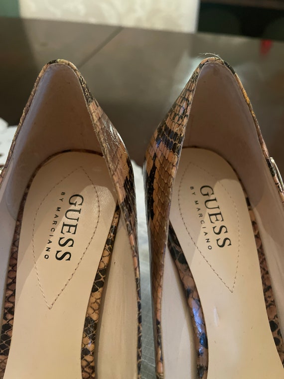 Vintage Guess Snakeskin High Heels Tan Brown High Hee… - Gem
