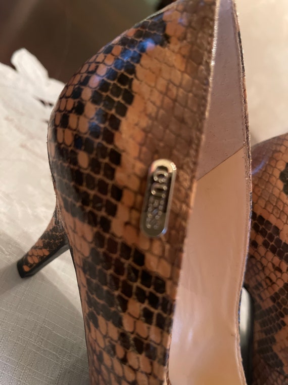 Vintage Guess Snakeskin High Heels Tan Brown High Hee… - Gem