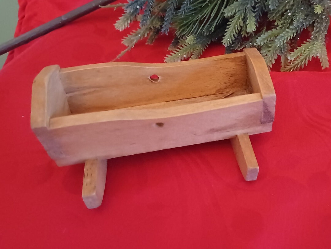 Miniature Doll Cradle Wood Primitive Doll House Furniture - Etsy