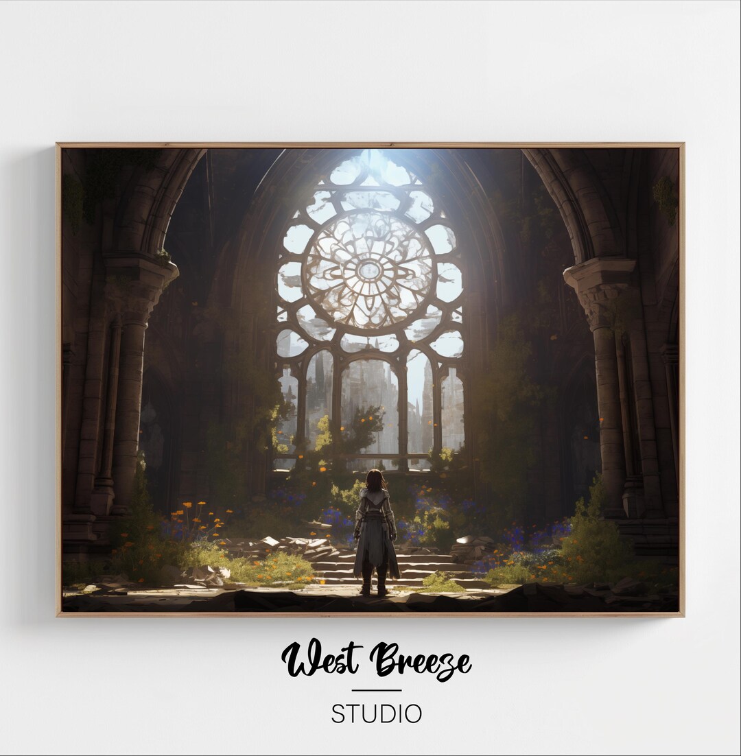 Printable - "knight in Ruin" (digital Art Download). - Etsy
