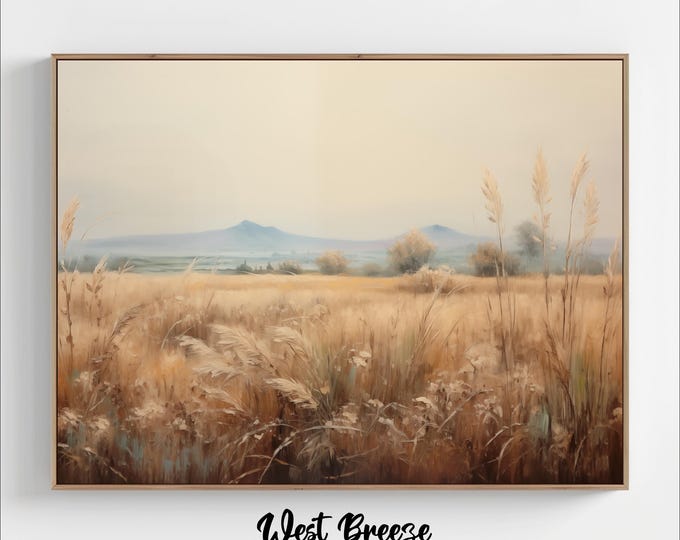 Printable - "wheat Field" (digital Art Download). Wheat Field Landscape ...