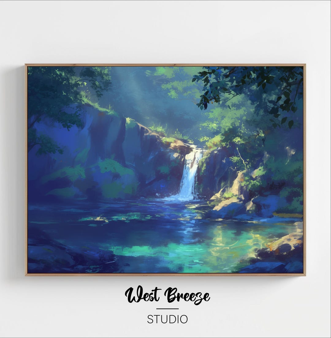 Printable - "light Pool" (digital Art Download). Refuge Glade in an Oil ...
