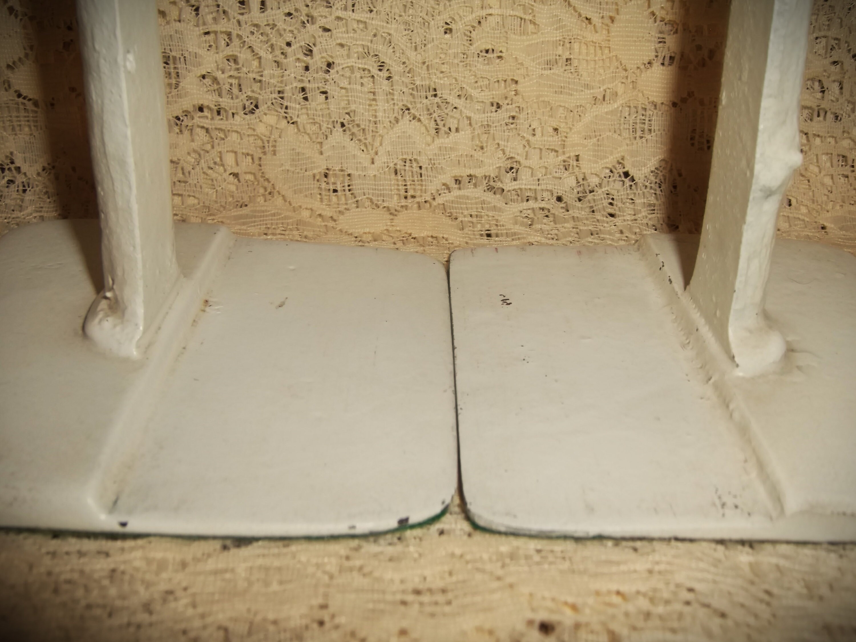 CROSS BOOKENDS Cast Iron Howell Evans Tennessee Vintage White Metal ...