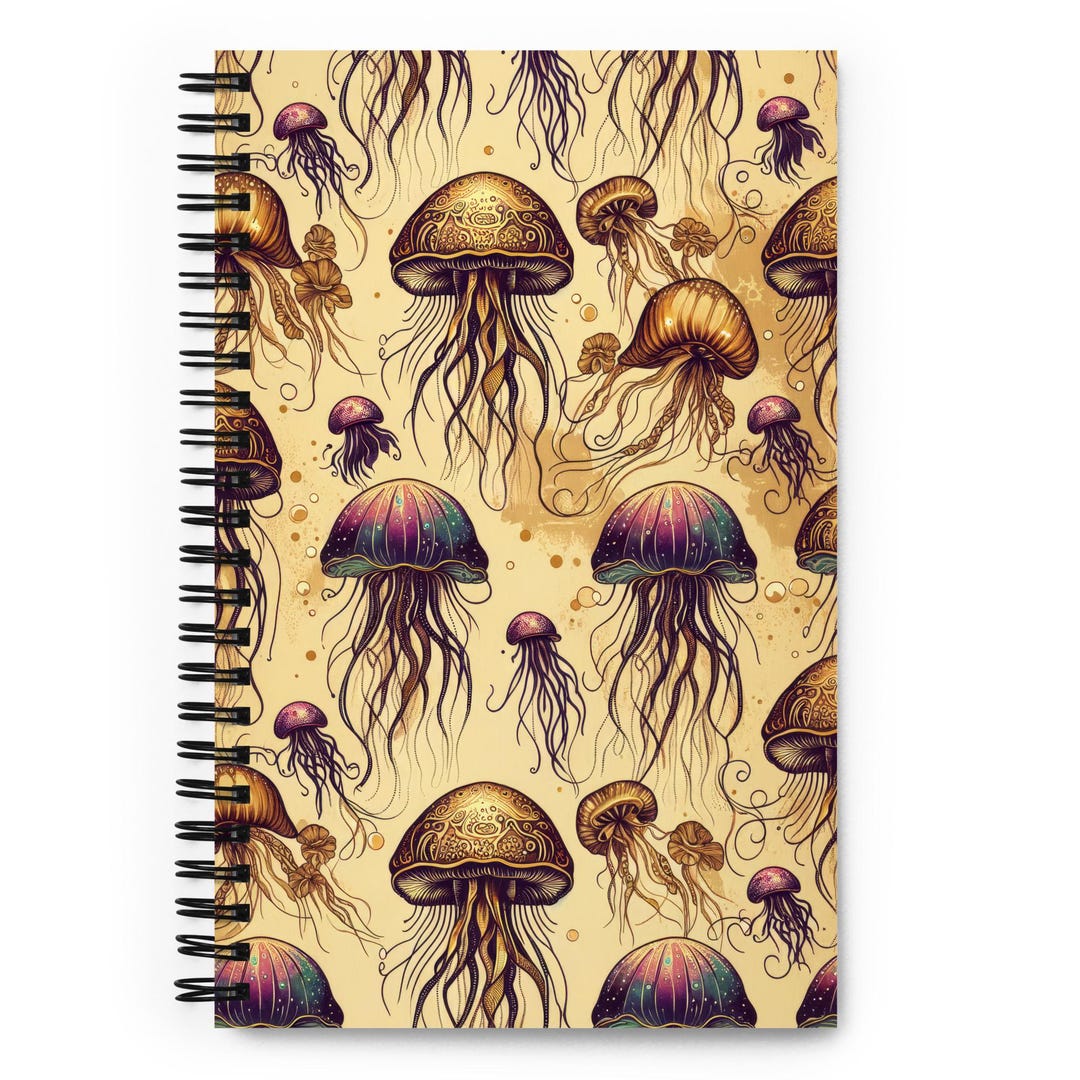 Jellyfish Spiral Notebook - Cute Ocean-themed Journal for Notes ...