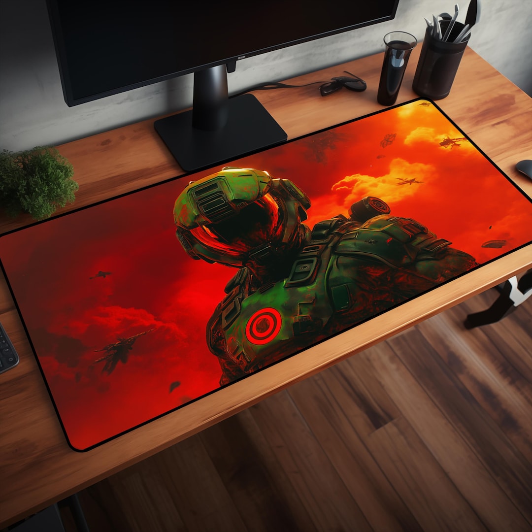 Doom Slayer Gaming Mousepad, Epic Gamer Desk Mat, 10 Different Size - Etsy