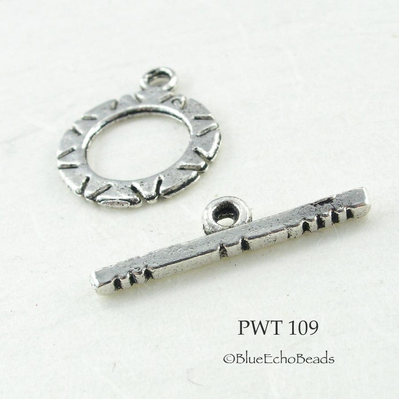 6 Sets 16mm Flat Pewter Toggle Pewter Clasp Silver Tone - Etsy