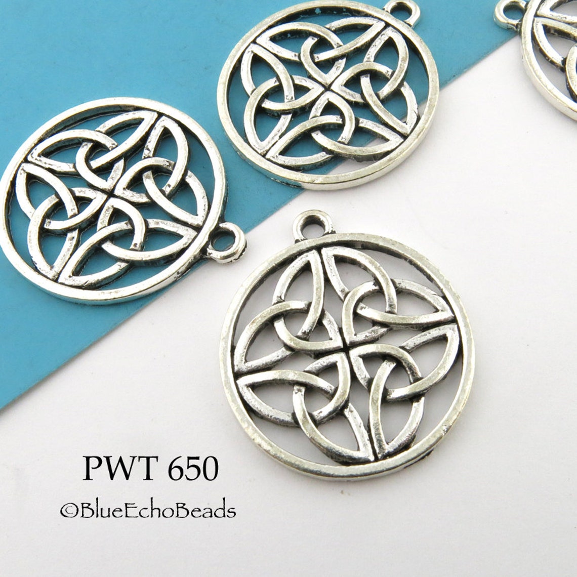 3 Pcs 24mm Celtic Knot Pendant Interlocking Triangle - Etsy