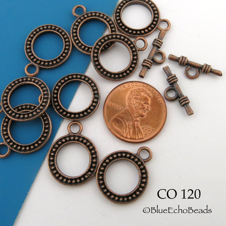 6 Sets Antique Copper Toggle Clasp Copper Clasp 15mm - Etsy