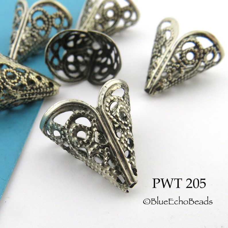 6 Pcs 18mm Lacy Trumpet Bead Cap Filigree Bead Cap Antique | Etsy