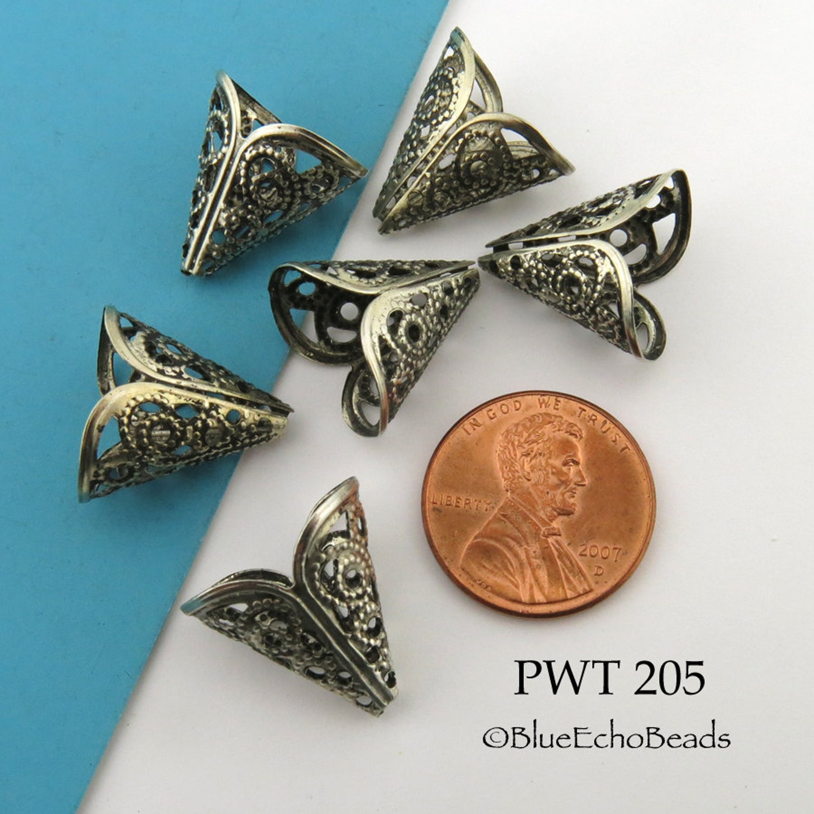 6 Pcs 18mm Lacy Trumpet Bead Cap Filigree Bead Cap Antique - Etsy