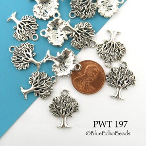 10 Pcs 21mm Small Pewter Tree of Life Charm Silver Tone - Etsy