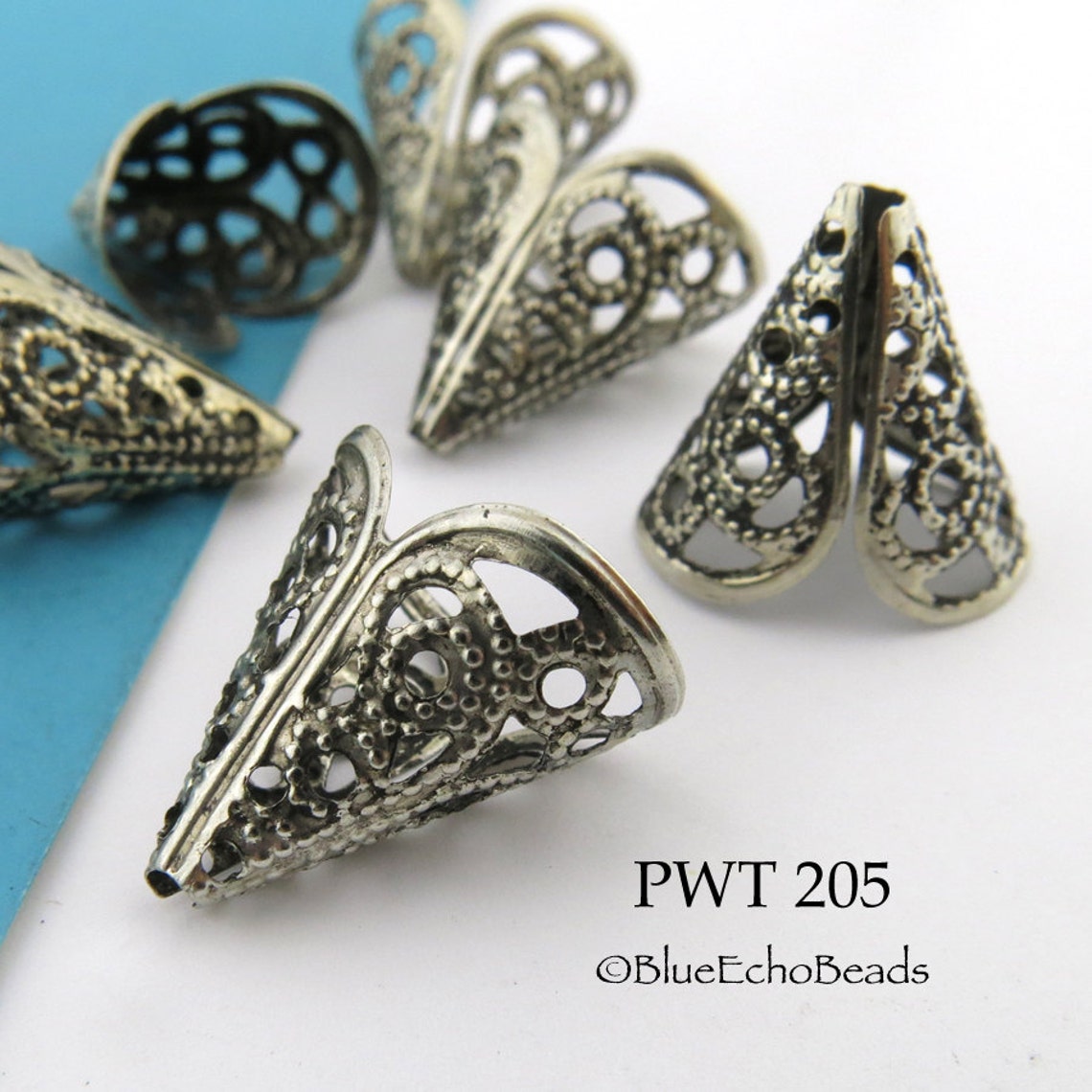 6 Pcs 18mm Lacy Trumpet Bead Cap Filigree Bead Cap Antique - Etsy