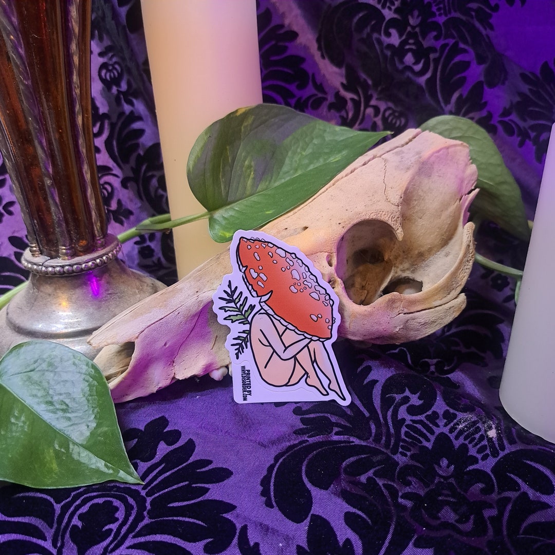 Mushroom Pinup 2 (sticker) - Etsy