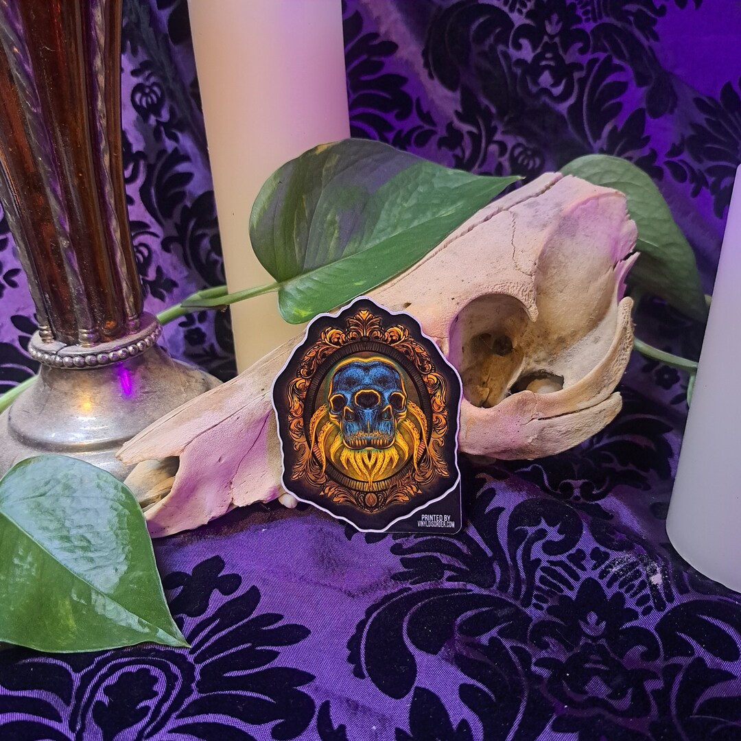 Octo Skull Cameo (sticker) - Etsy