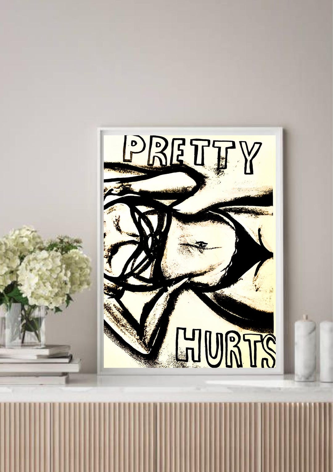 Pretty Hurts : Digital Art Print, Printable Wall Art, Feminist Works ...