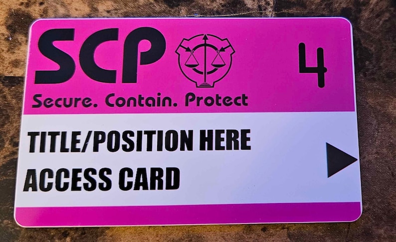 SCP Custom Access Card - Etsy