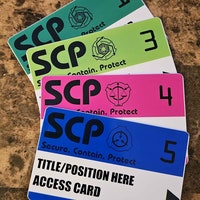 SCP Foundation Key Cards - Secret Laboratory Version - Etsy
