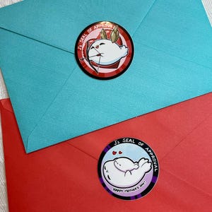 Seal of Approval, 2" Vinyl Sticker Pack (8), Art, Laptop Notebook Water ...
