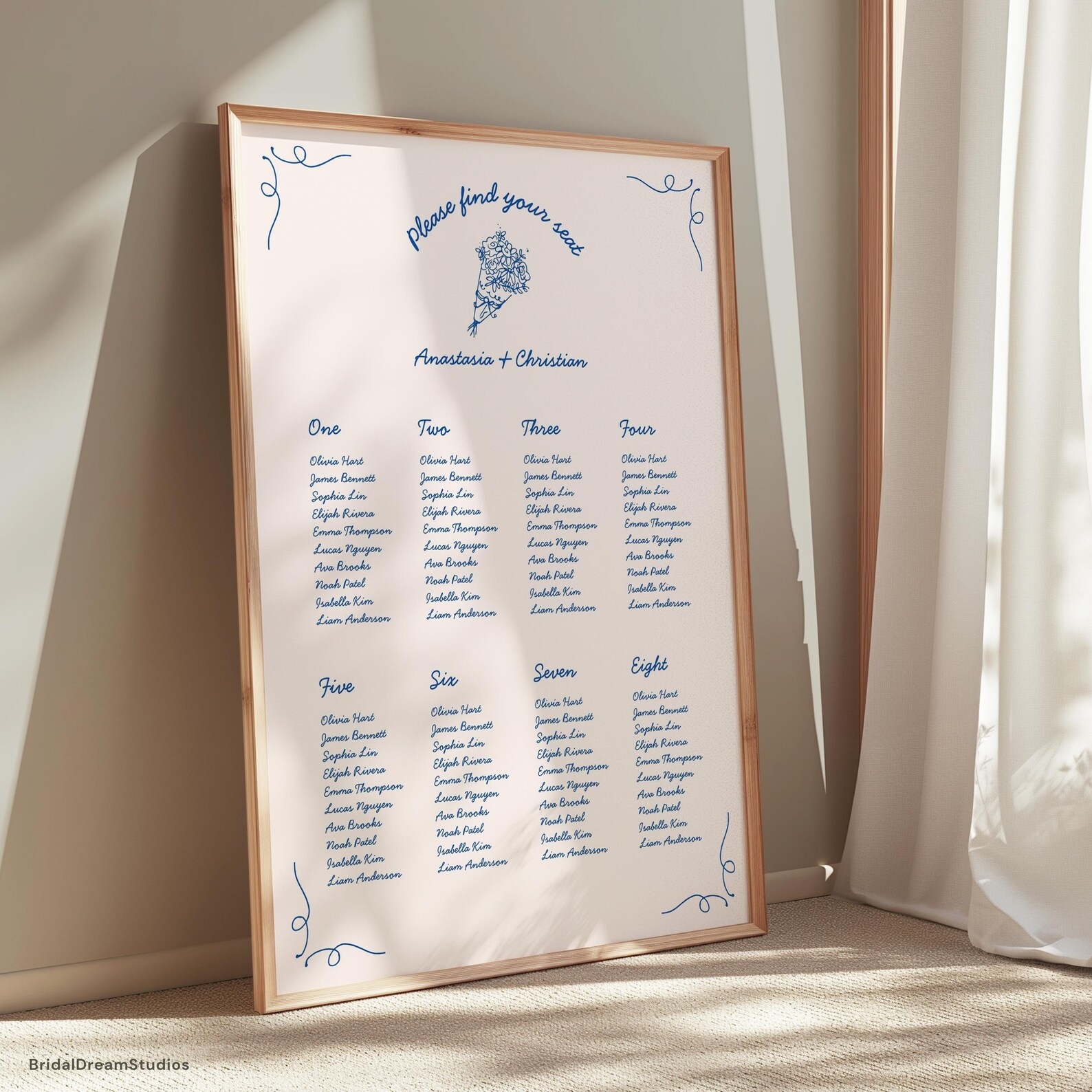 Whimsical Seating Chart Sign Wedding Guests Hand Drawn Wedding Signage ...