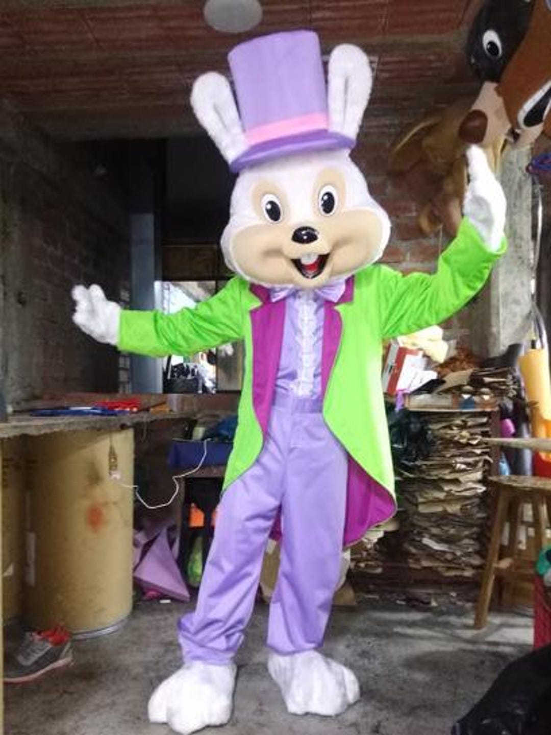 Rabbit With Hat Animal Costume Mascot Party Event Halloween Events ...
