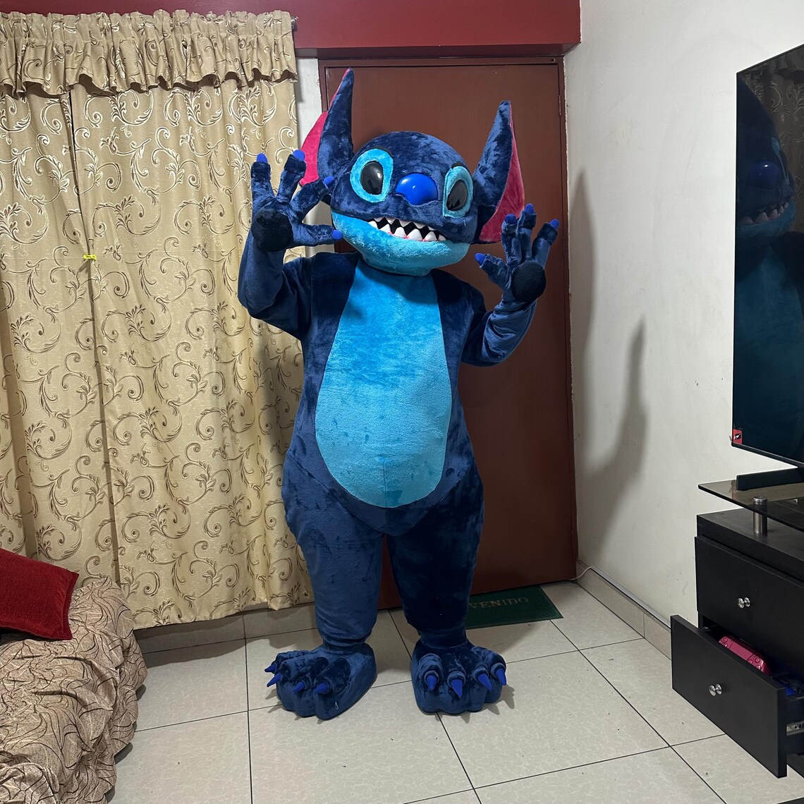 Stitch Fiberglass Head Costume Mascot Party Event Halloween Event Deco ...