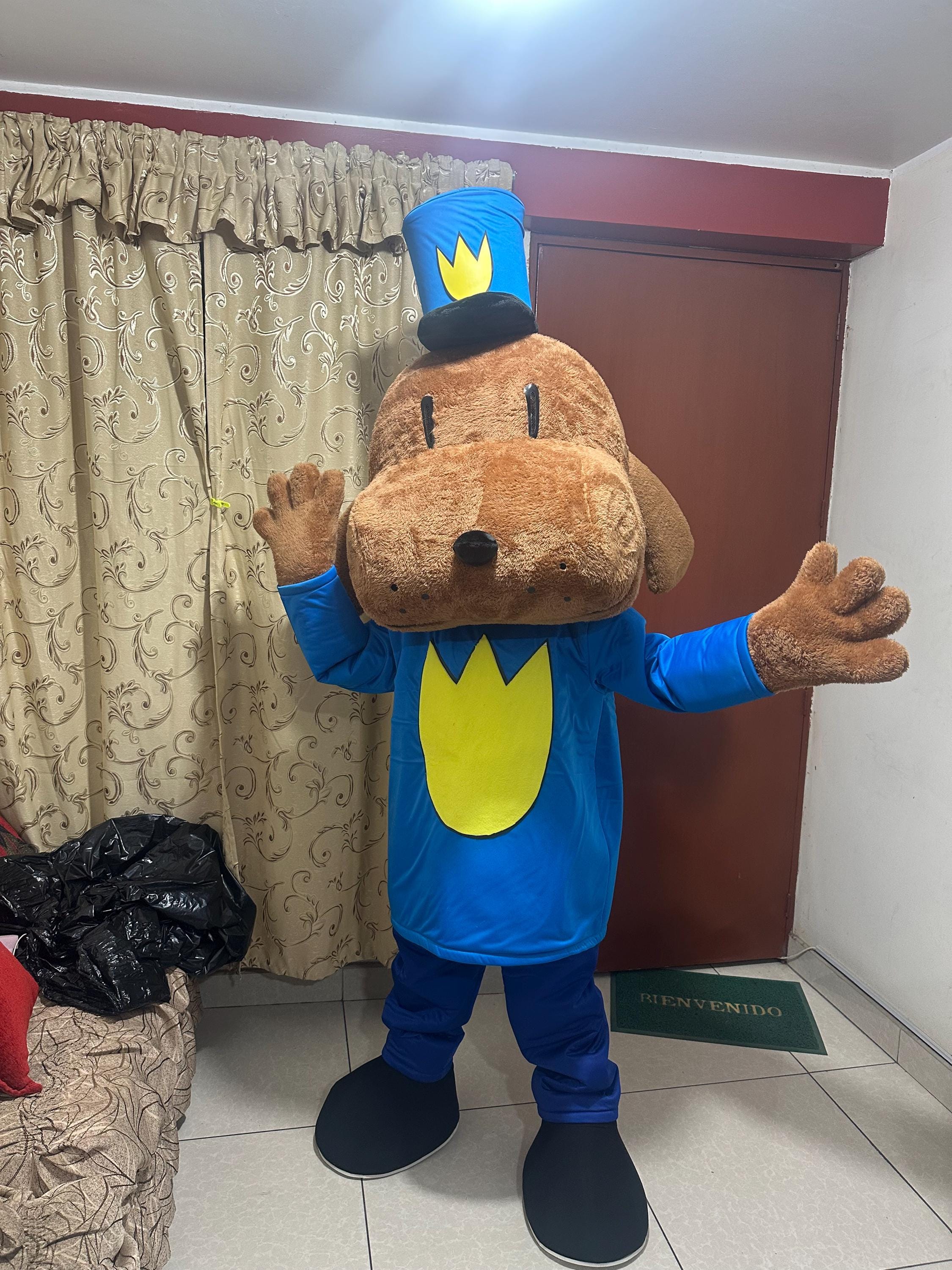 Dog Man Mascot Costume Blue Dog Character Mascot Costume Botarga Event ...