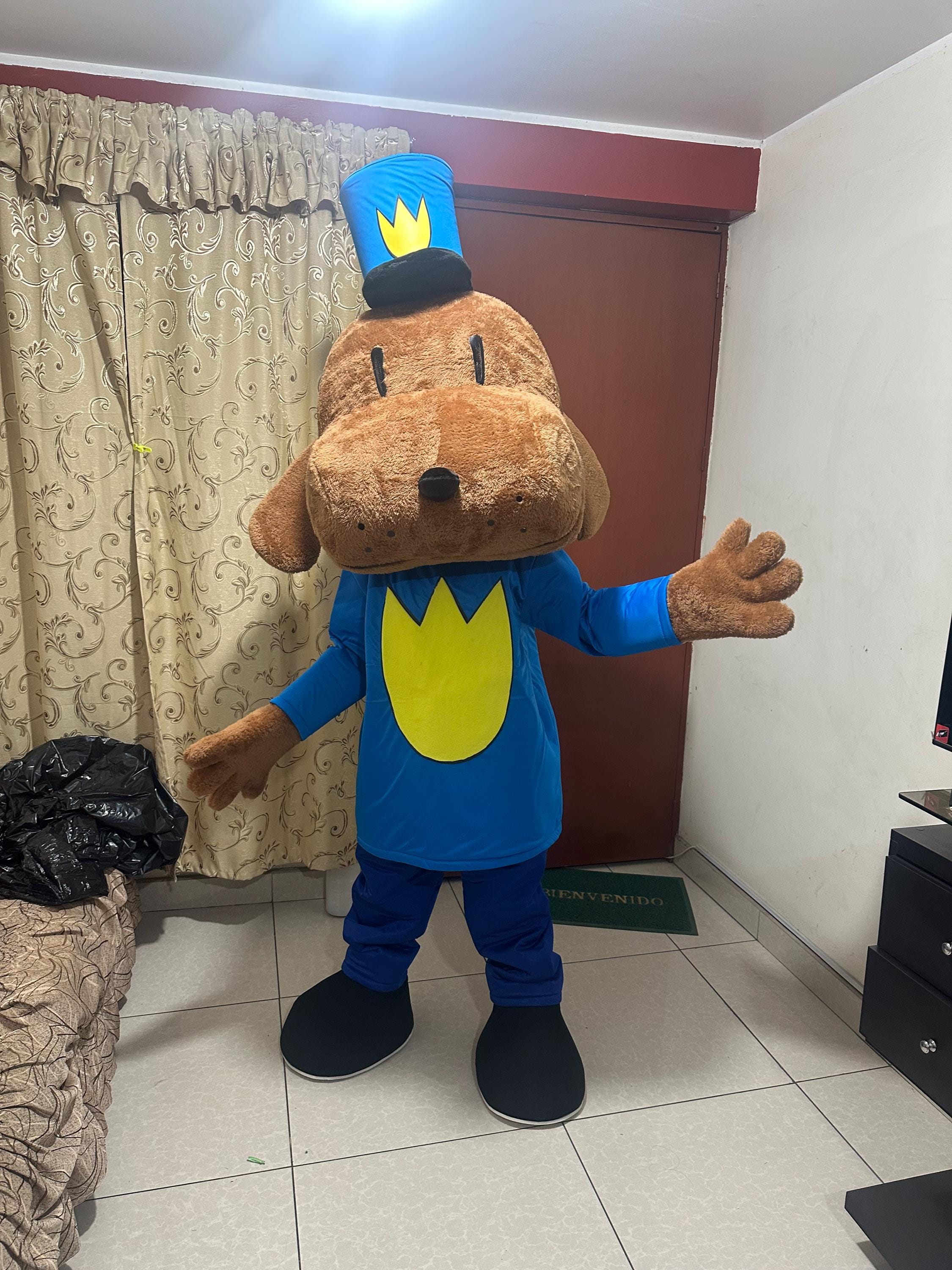 Dog Man Mascot Costume Blue Dog Character Mascot Costume Botarga Event ...