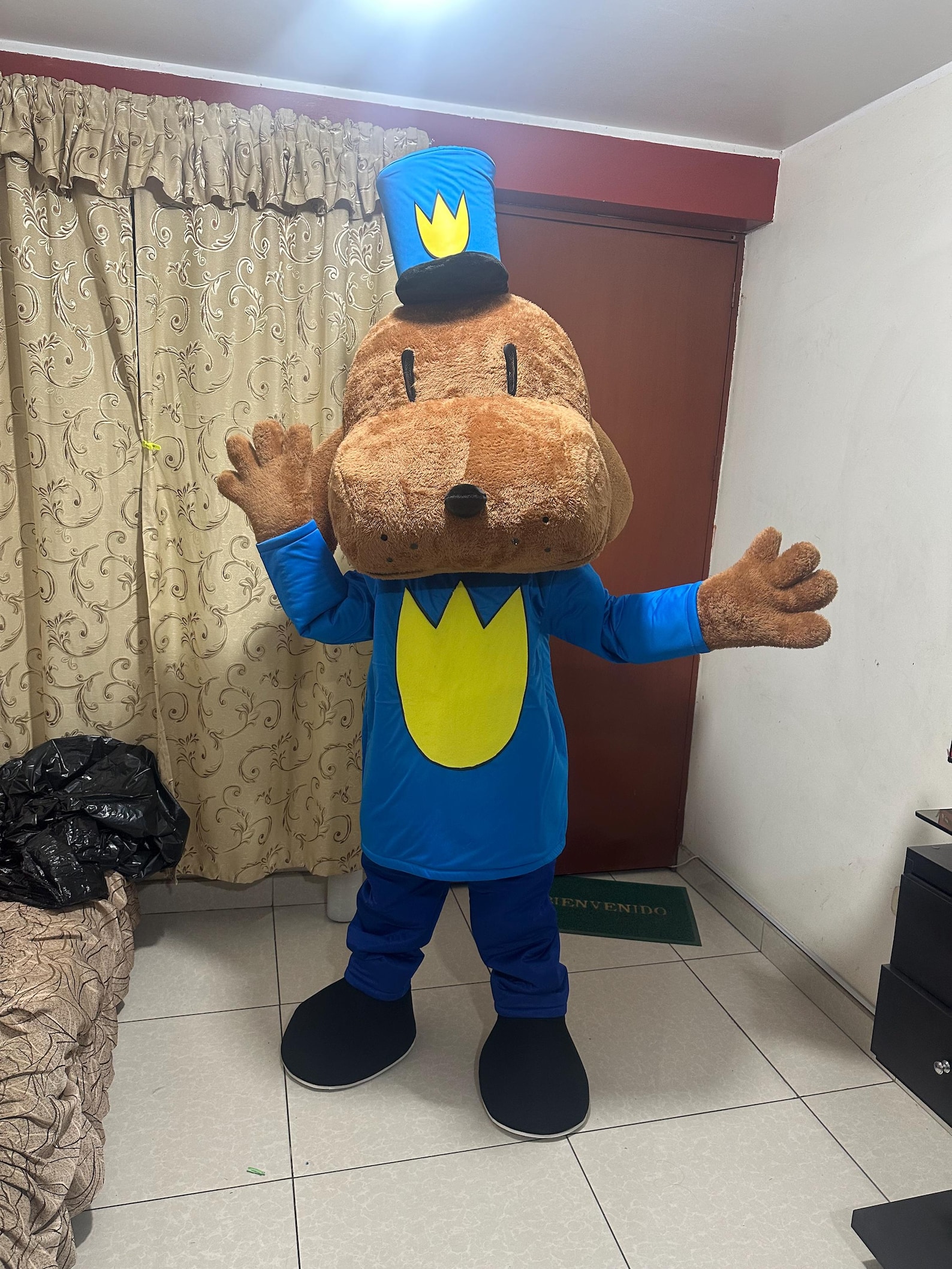 Dog Man Mascot Costume Blue Dog Character Mascot Costume Botarga Event ...