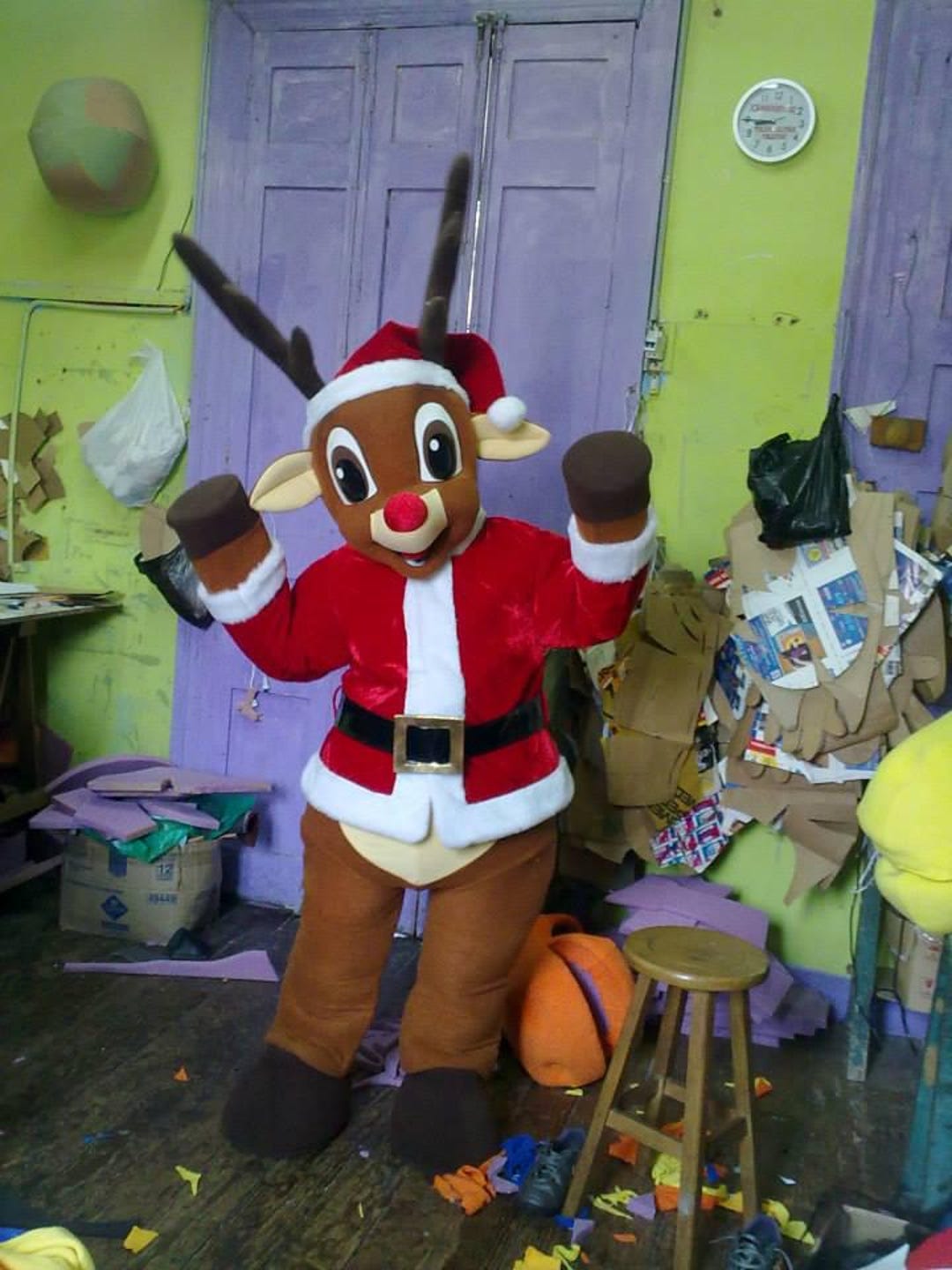 Rudolph the Red Nosed Reindeer Christmas Costume Mascot Party Event ...