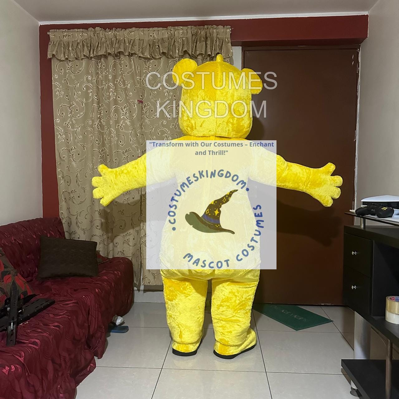 Yellow Bear Animal Costume Mascot Party Event Halloween Events Parties ...