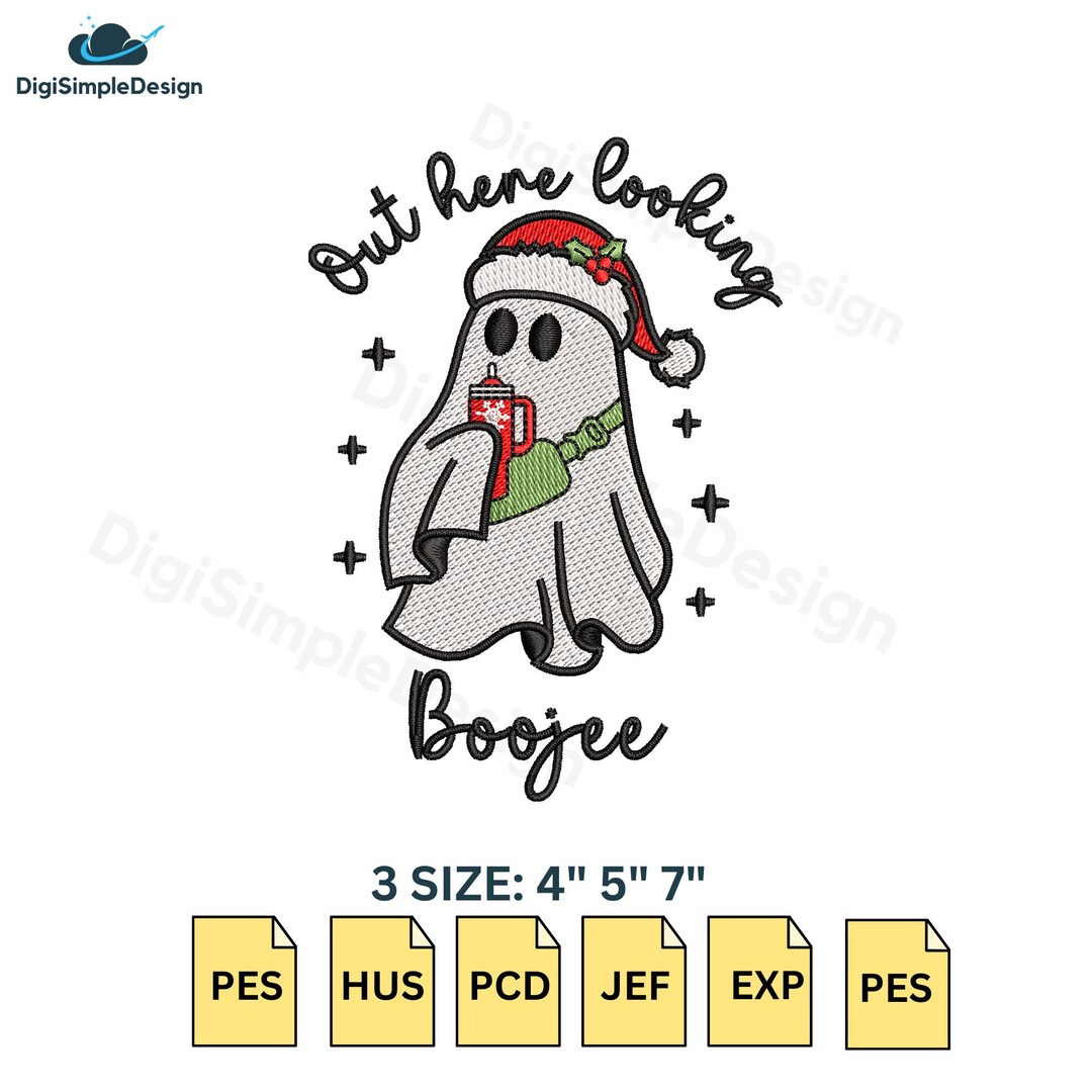 Out Here Looking Boojee Embroidery Designs, Christmas Boo Machine ...