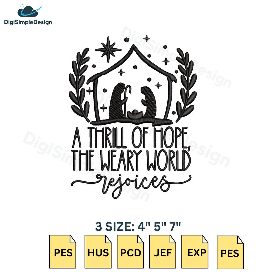 Nativity Scene Embroidery Designs, Christian Machine Digital Embroidery ...