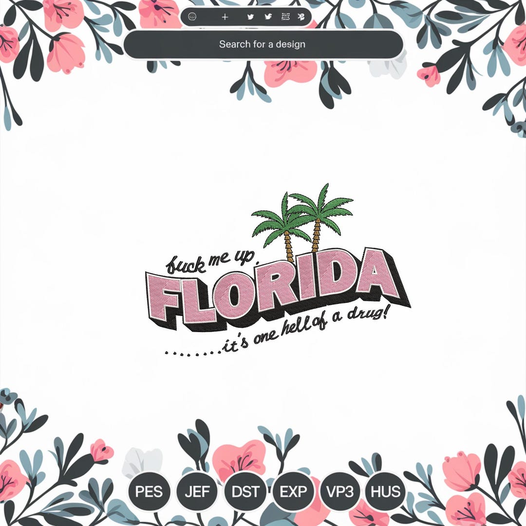 Florida Embroidery Designs, Florida Machine Digital Embroidery Designs ...