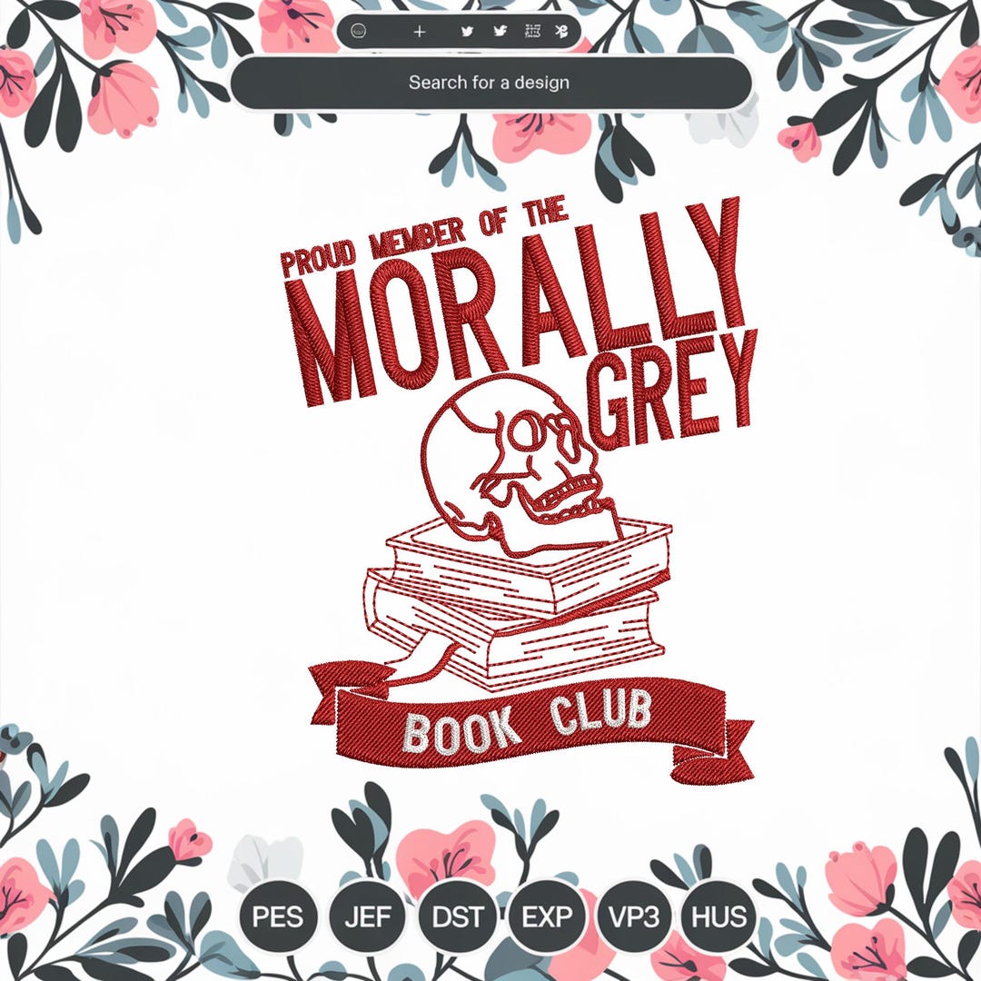 Bookish Embroidery Designs, Book Lover Embroidery File, Gift for Her ...
