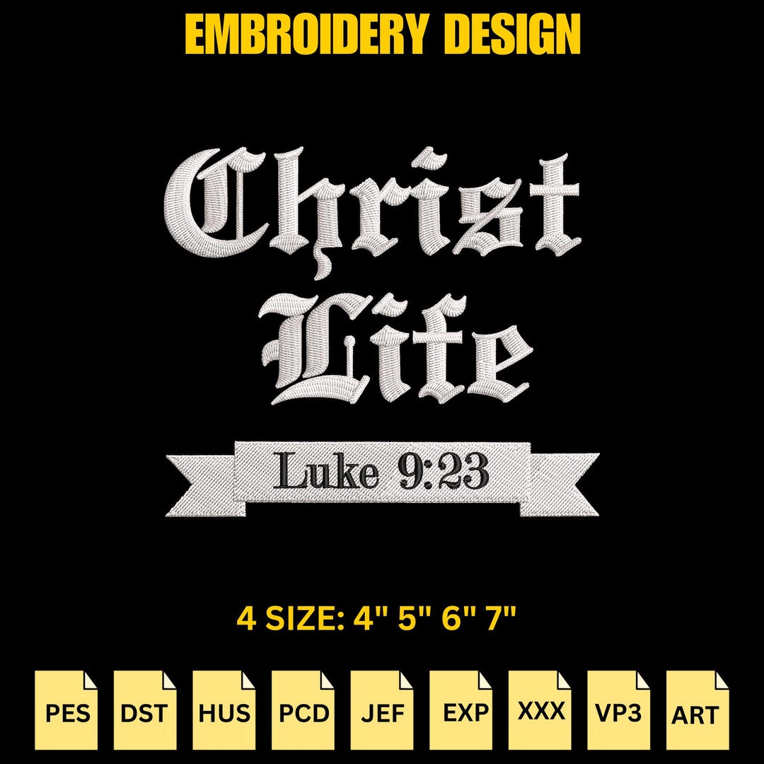 Christ Life Embroidery Designs, Christian Machine Digital Embroidery ...