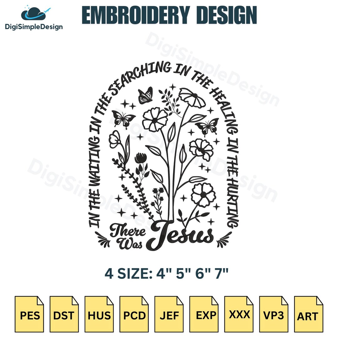 There Was Jesus Embroidery Designs, Christian Machine Digital ...
