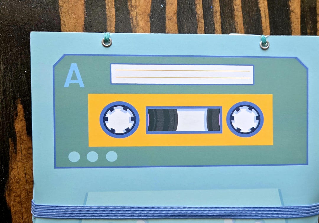 Small Hardcover Teal Cassette Tape Notebook - Etsy