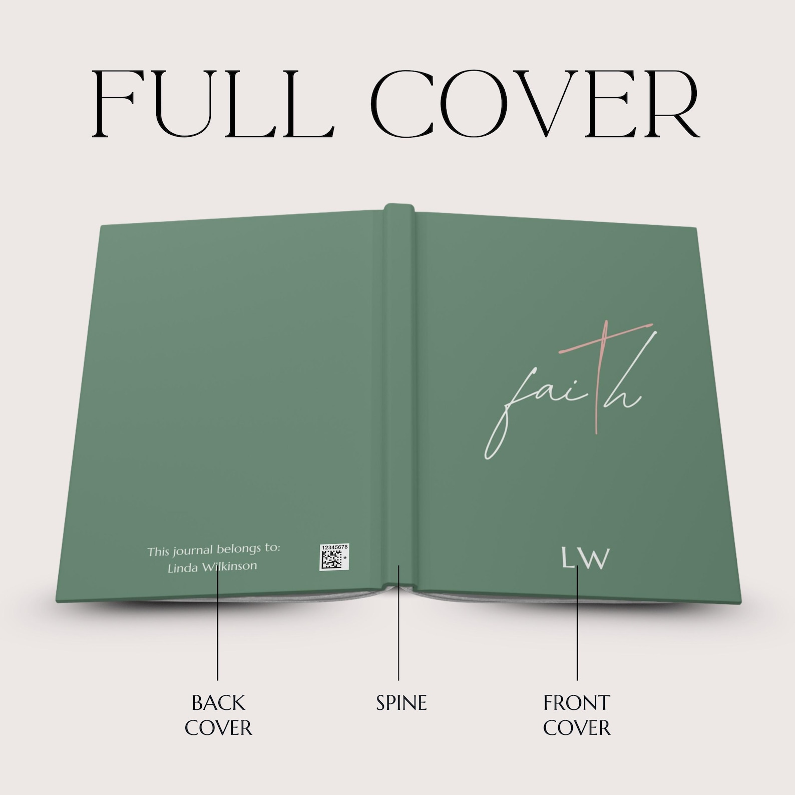 Custom Name Faith Journal With Cross - Personalized Prayer Journal for ...