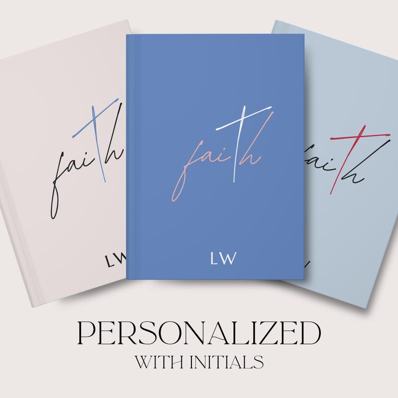 Custom Name Faith Journal With Cross - Personalized Prayer Journal for ...