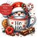 Cozy Christmas Tea Cups, Watercolor Clipart Bundle, Digital Mug ...