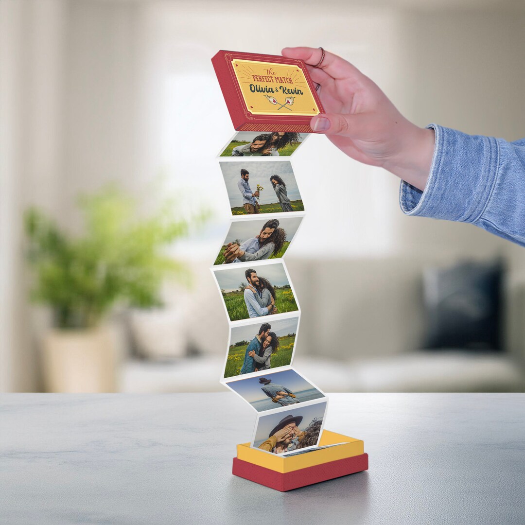 Personalized Matchbox Pop Out Photo Box, Photo Keepsake With Custom ...