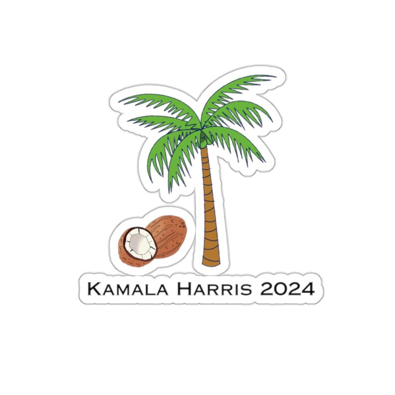 Kamala Harris 2024 Coconut Tree Sticker - Etsy