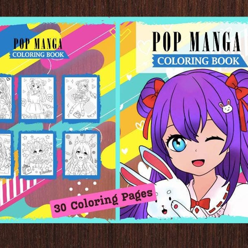 Pop Art Coloring Book - Etsy
