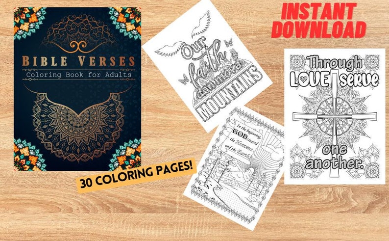 Bible Verse Coloring Pages - Etsy