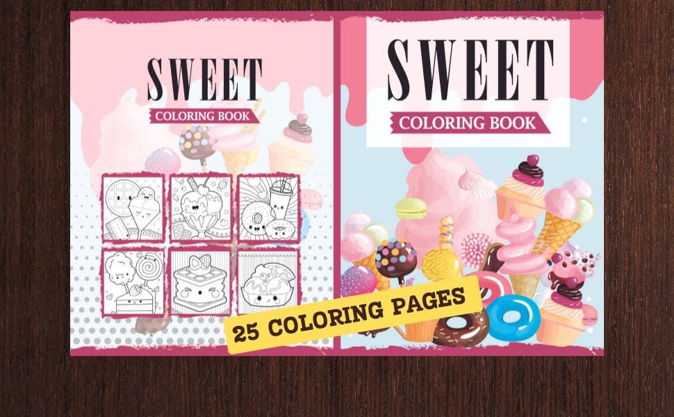 Sweet Coloring Pages - Etsy