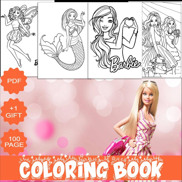 Vintage Barbie Coloring Book Pages - Etsy