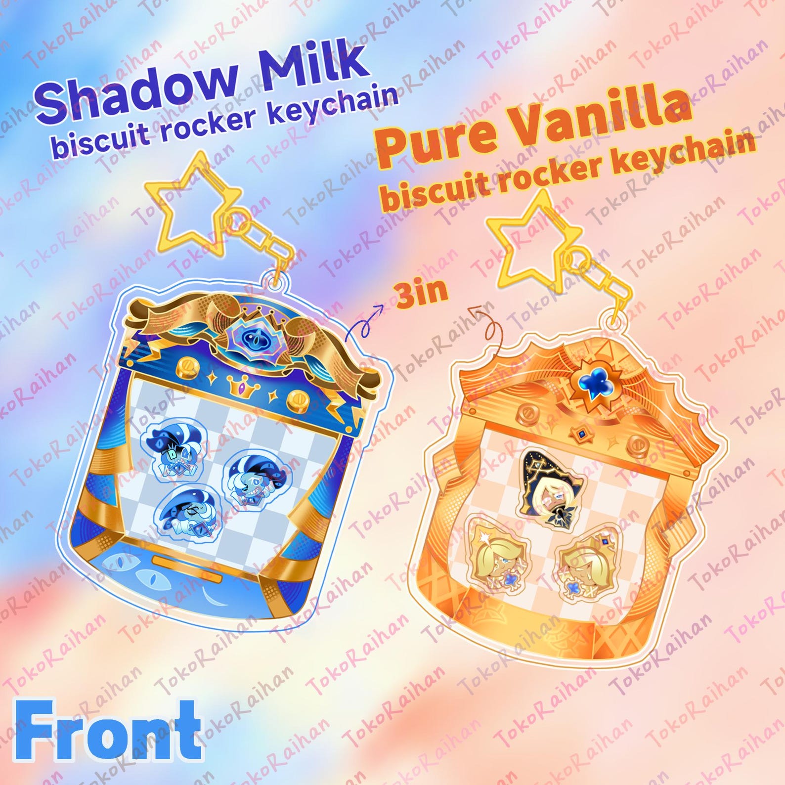 Cookie Run Kingdom Pure Vanilla Cookie Shaker Keychain, Cookie Run ...