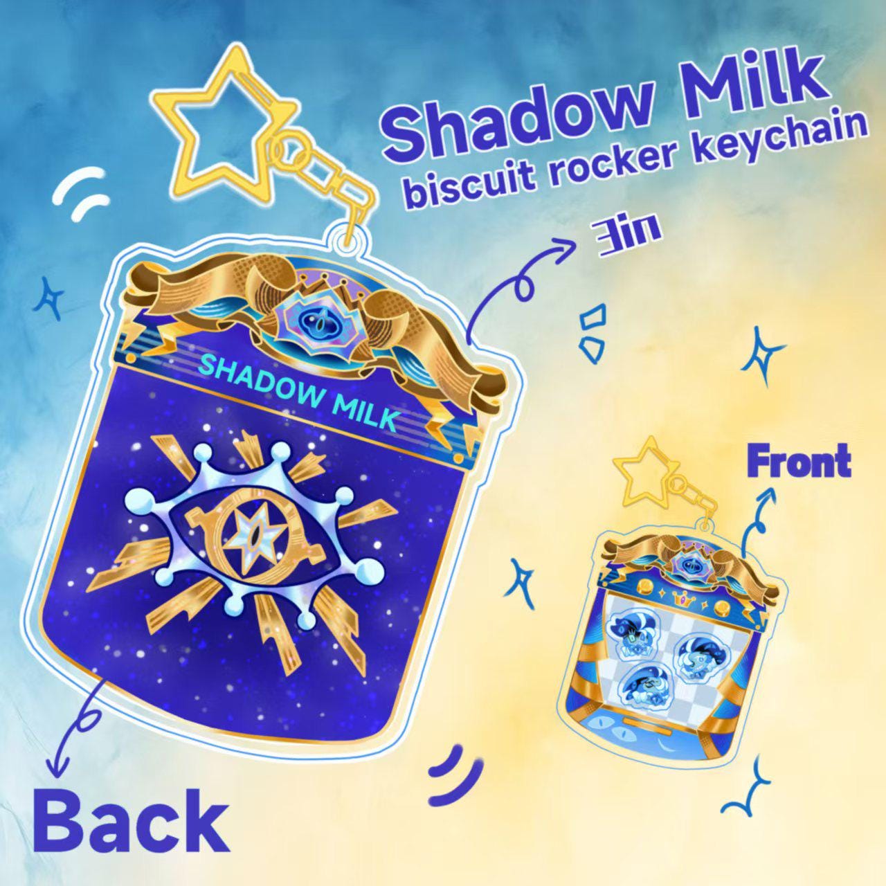 Cookie Run Kingdom Shadow Milk Cookie Shaker Keychain, Cookie Run ...