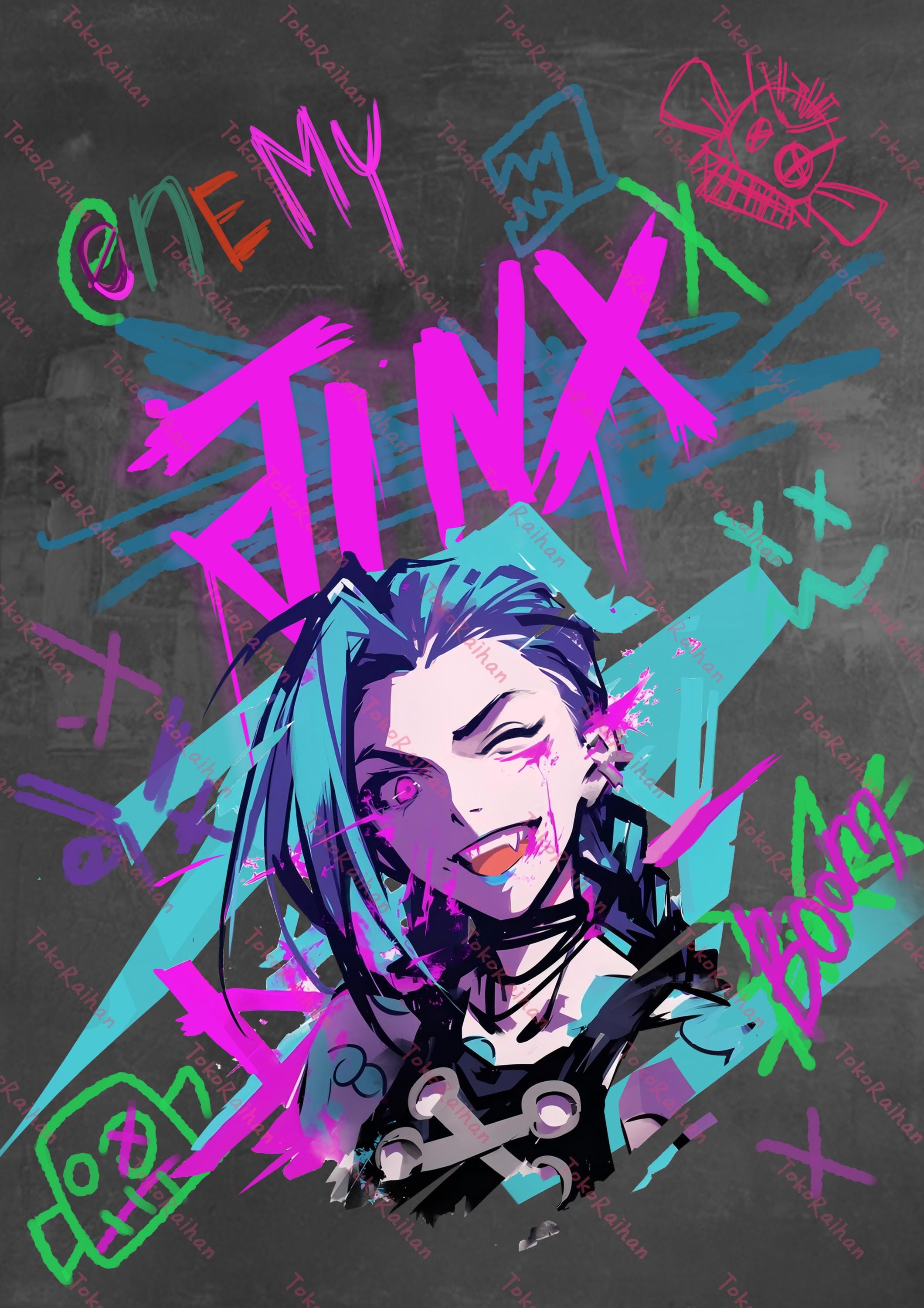 Arcane Graffiti PNG File, Jinx Graffiti PNG - Etsy