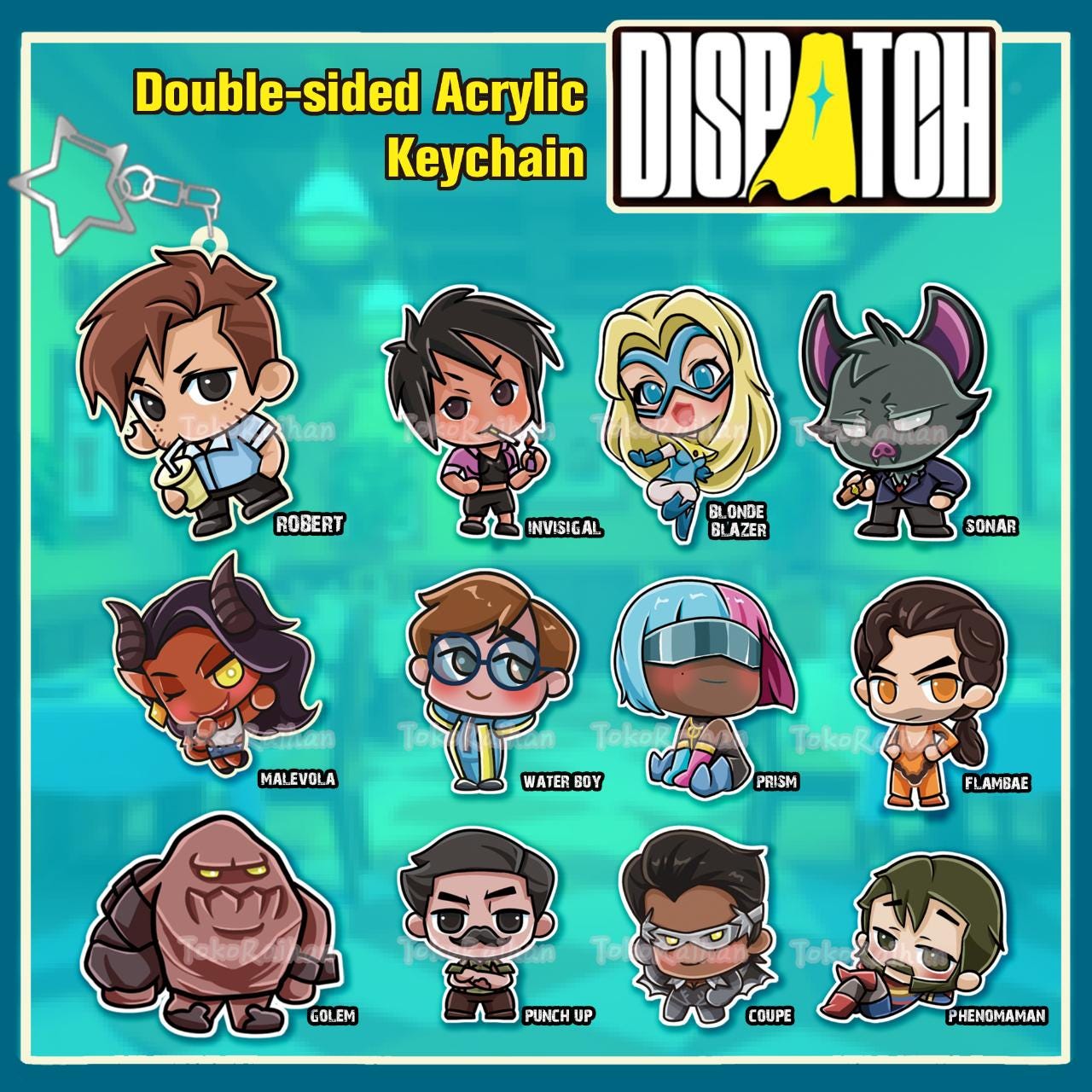 DISPATCH Z-team Keychains – 2.7" Acrylic Charms - Etsy
